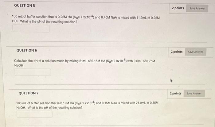 Solved 100 mL of buffer solution that is | Chegg.com
