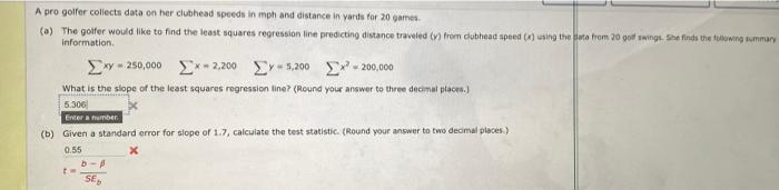 Solved A pro golfer collects data on her clubhead speeds in | Chegg.com