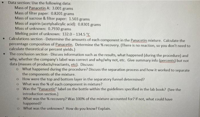 Solved CHM 251 Expt 2 - Separating the Components of | Chegg.com