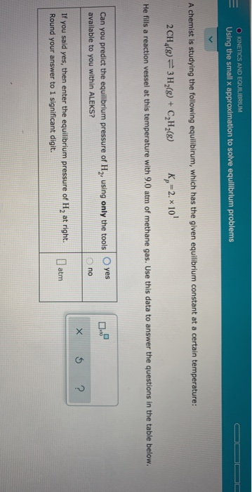 Solved O KINETICS AND EQUILIBRIUM Using the small x | Chegg.com