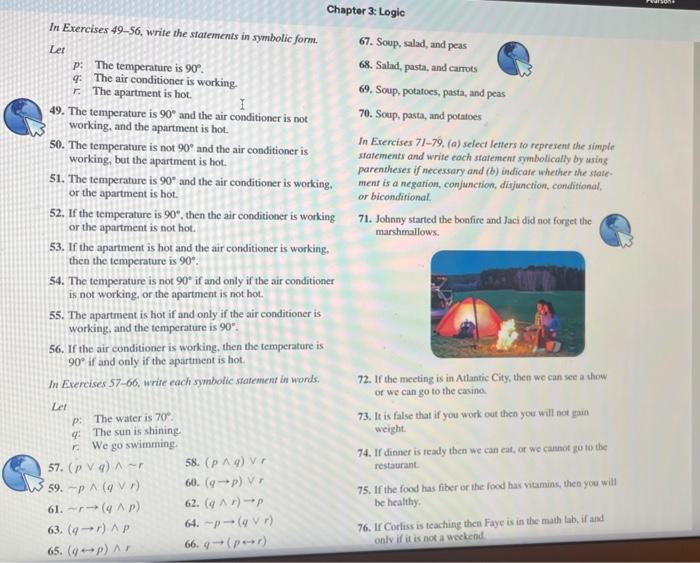 Solved Chapter 3: Logic In Exercises 49-56, write the | Chegg.com