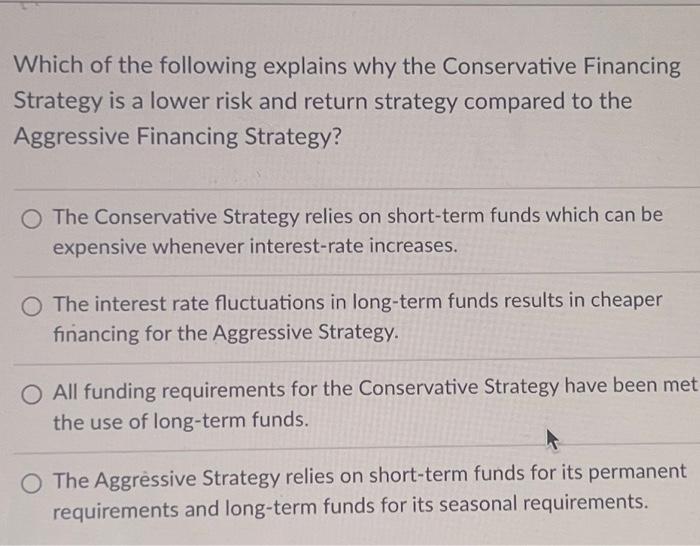 Solved Which of the following explains why the Conservative | Chegg.com