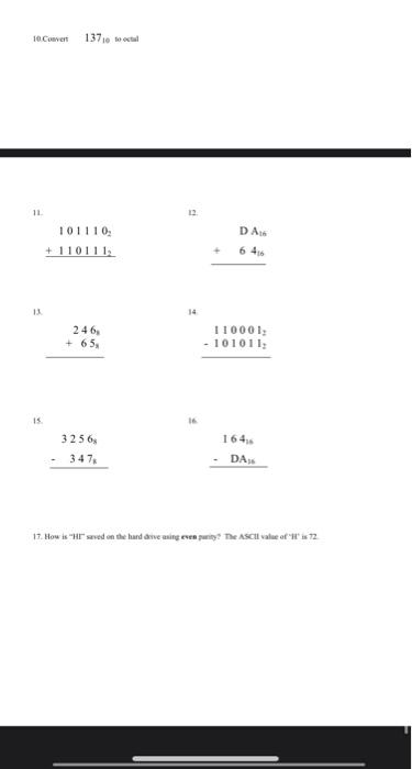 Solved 1. Computers operate using the base-2 numbering | Chegg.com