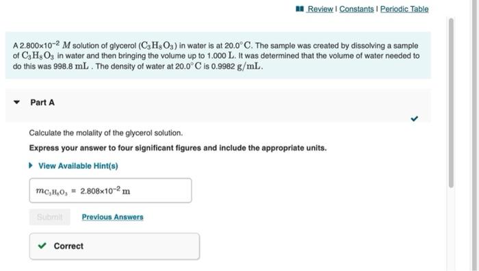 Solved Review Constants ! Periodic Table A2.800x10-2 M | Chegg.com