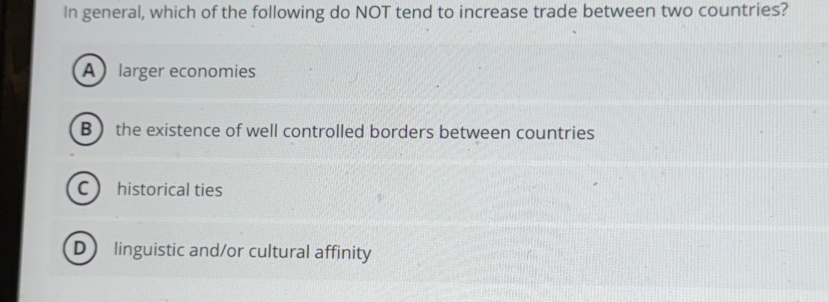 Solved In general, which of the following do NOT tend to | Chegg.com