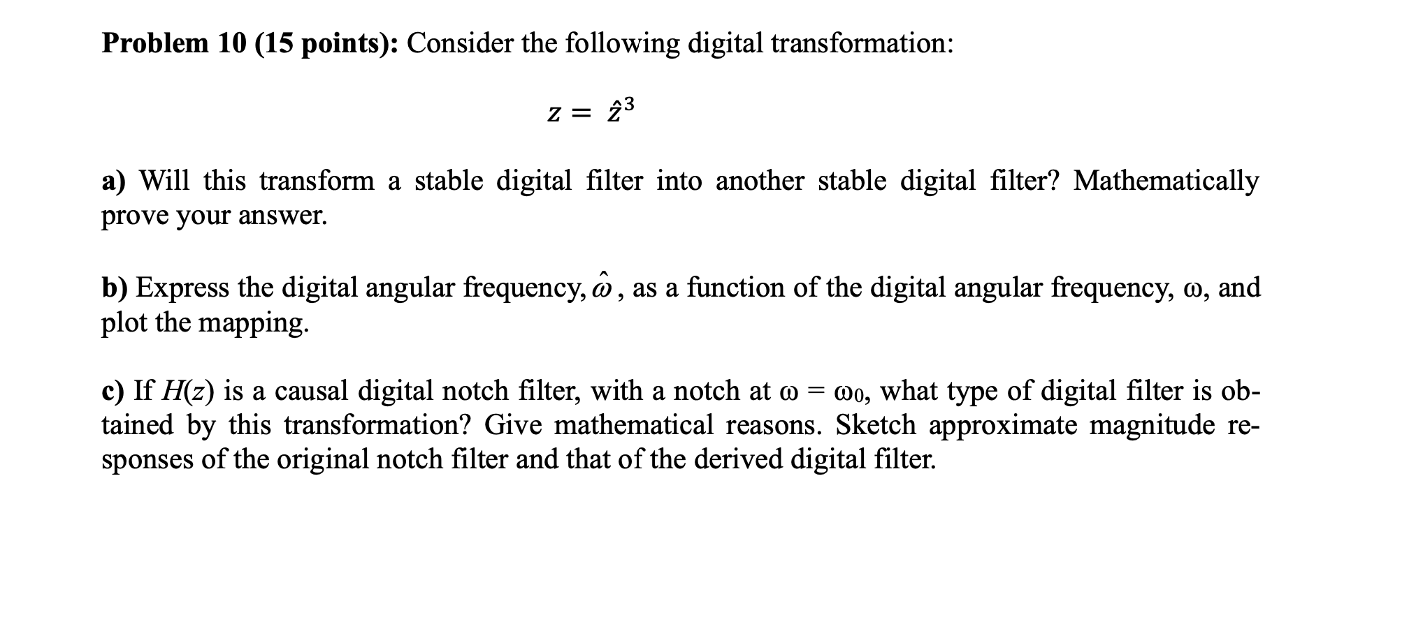 Solved Problem 10 (15 ﻿points): Consider the following | Chegg.com