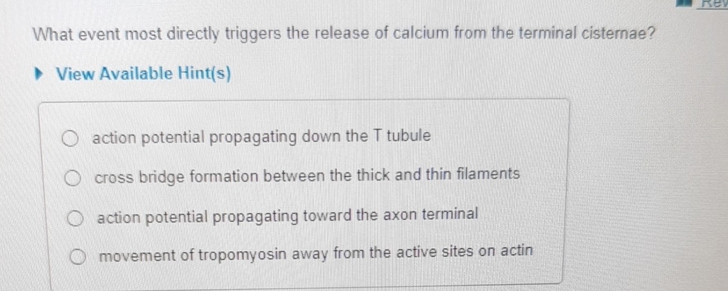 Solved What event most directly triggers the release of | Chegg.com