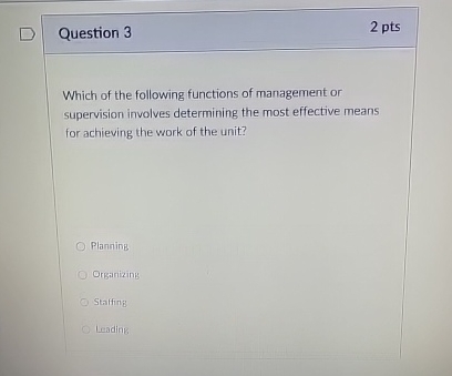 Solved Question 32 ﻿ptsWhich of the following functions of | Chegg.com