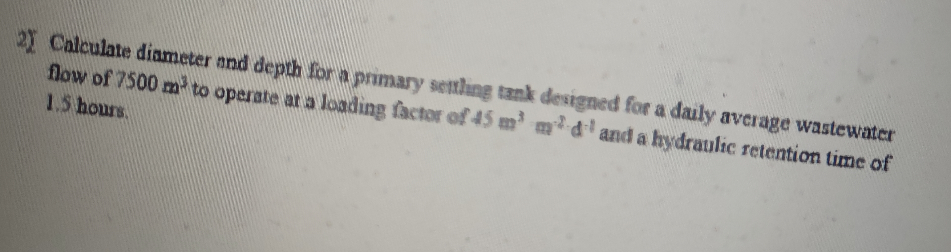 Solved Calculate diameter and depth for a primary serthing | Chegg.com
