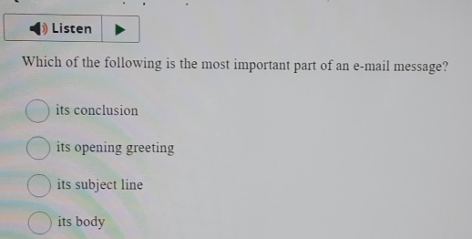 Solved Which of the following is the most important part of | Chegg.com