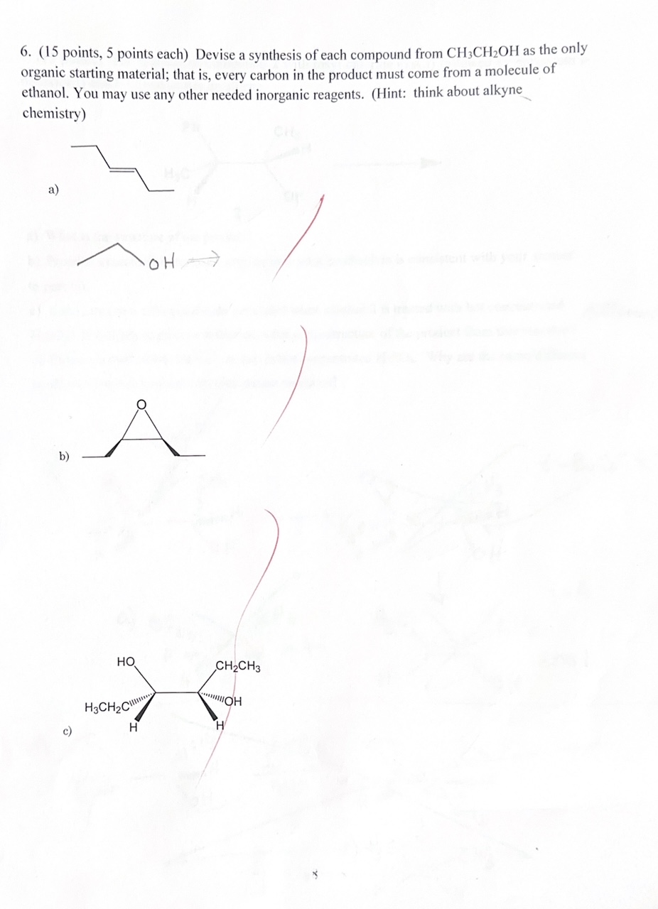 Solved (15 ﻿points, 5 ﻿points each) ﻿Devise a synthesis of | Chegg.com