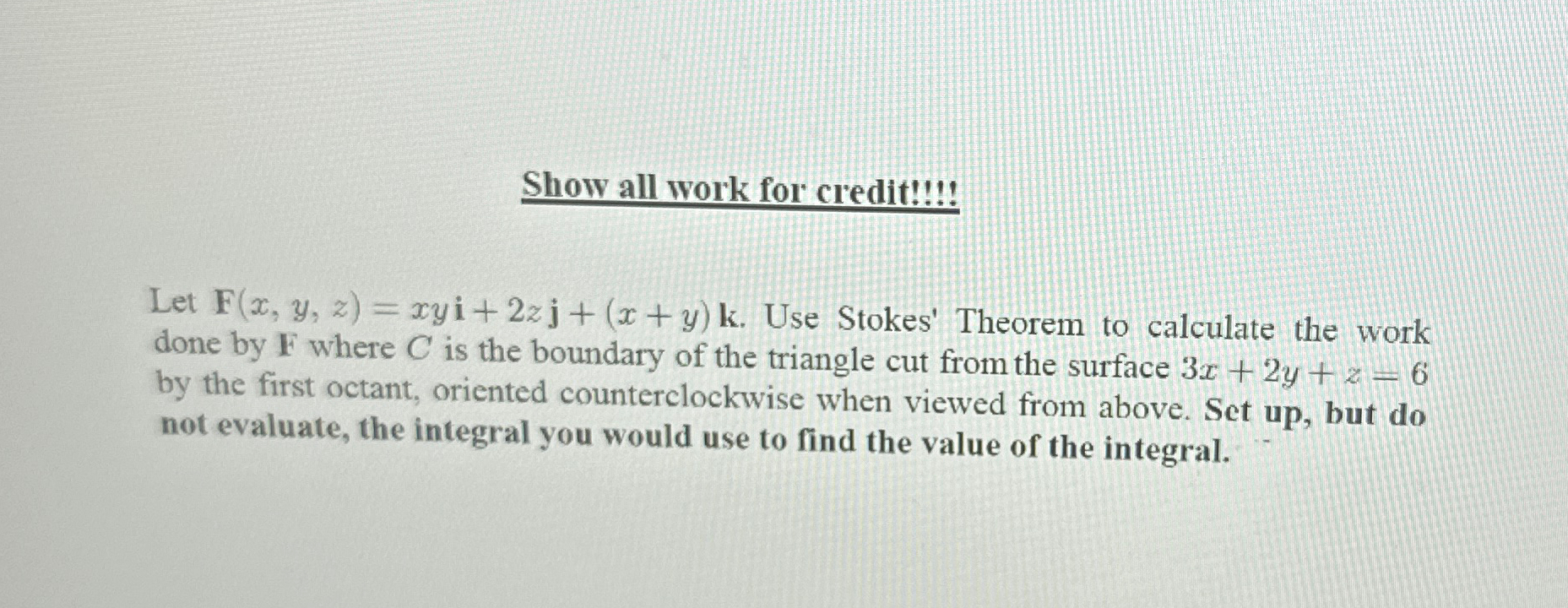 Solved Show all work for credit!!!!Let | Chegg.com