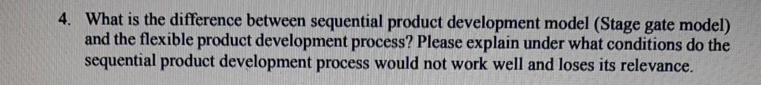 Solved 4. What is the difference between sequential product | Chegg.com