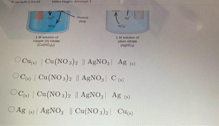 Solved Identify the correct cell notation for the voltaic | Chegg.com