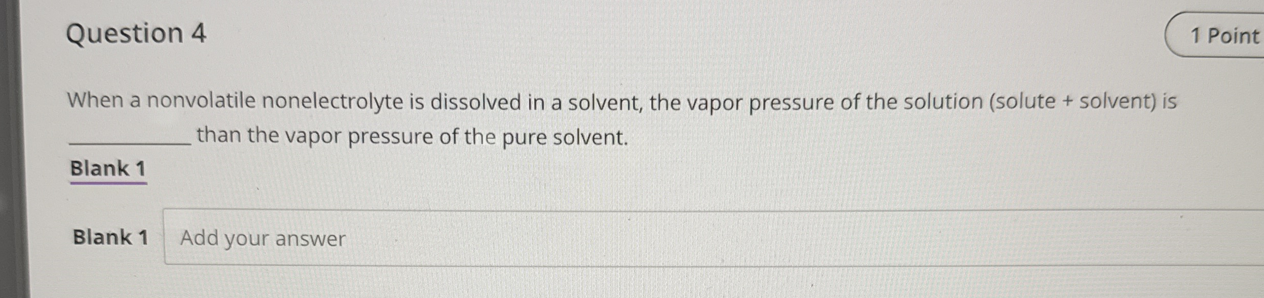 Solved Question 41 ﻿PointWhen a nonvolatile nonelectrolyte | Chegg.com