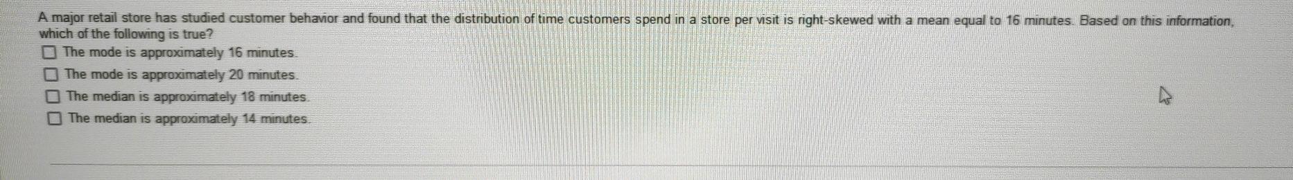 Solved A major retail store has studied customer behavior | Chegg.com Solved A major retail store has studied customer behavior | Chegg.com