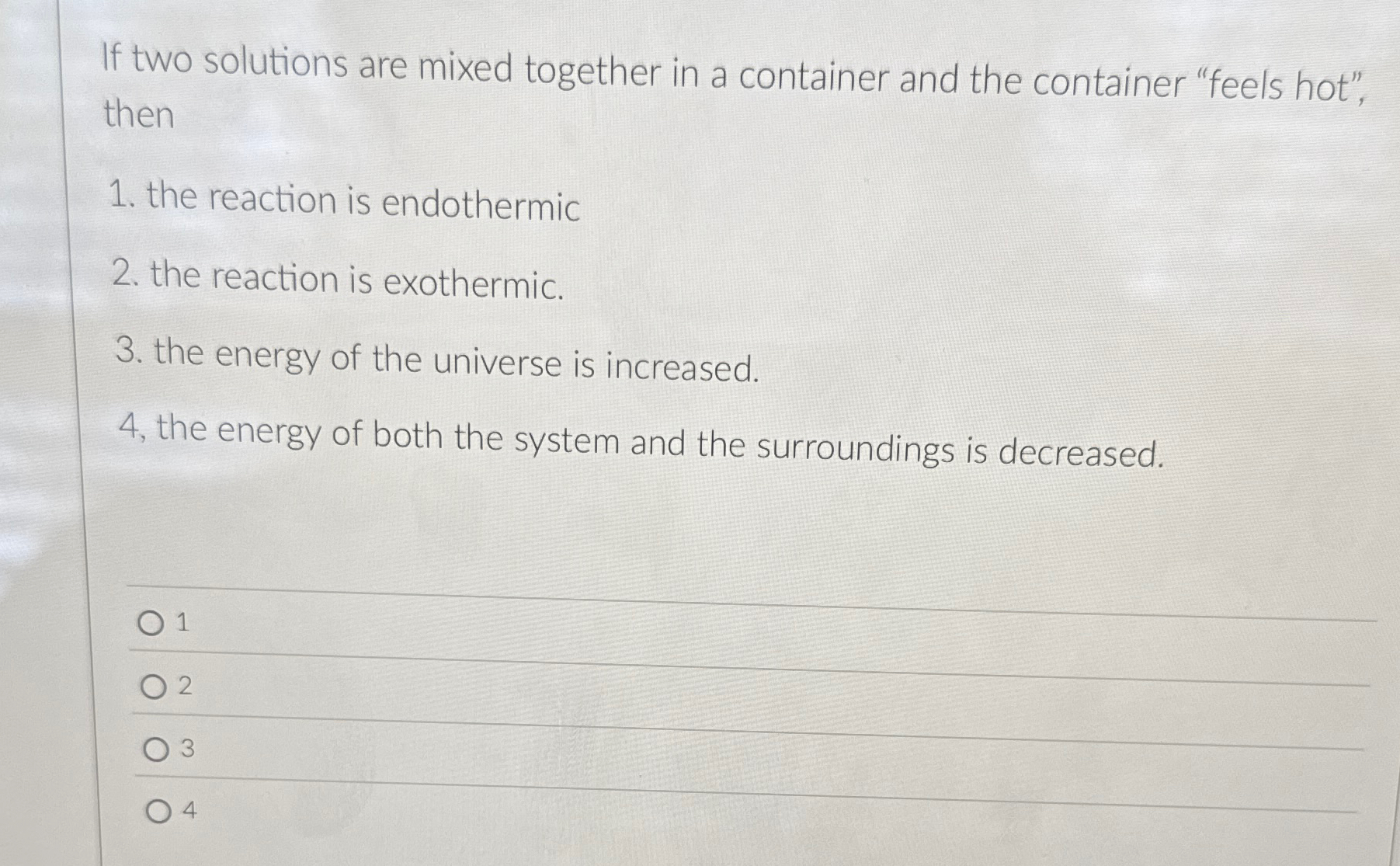 Solved If two solutions are mixed together in a container | Chegg.com