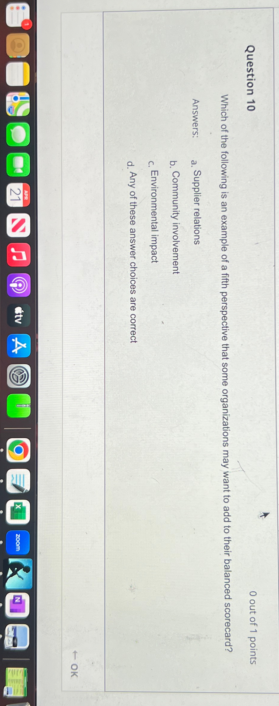 Solved Question 100 out of 1 pointsWhich of the following | Chegg.com Solved Question 100 out of 1 pointsWhich of the following | Chegg.com