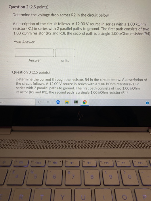 Solved R1 w 1ka R3 Siko Voltage 12V R4 1KO R2 Sko Determine | Chegg.com