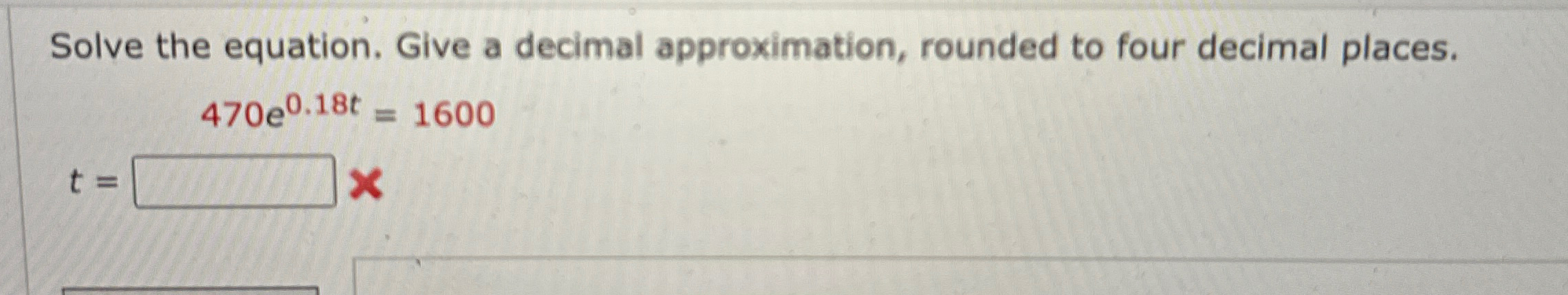 Solved Solve the equation. Give a decimal approximation, | Chegg.com