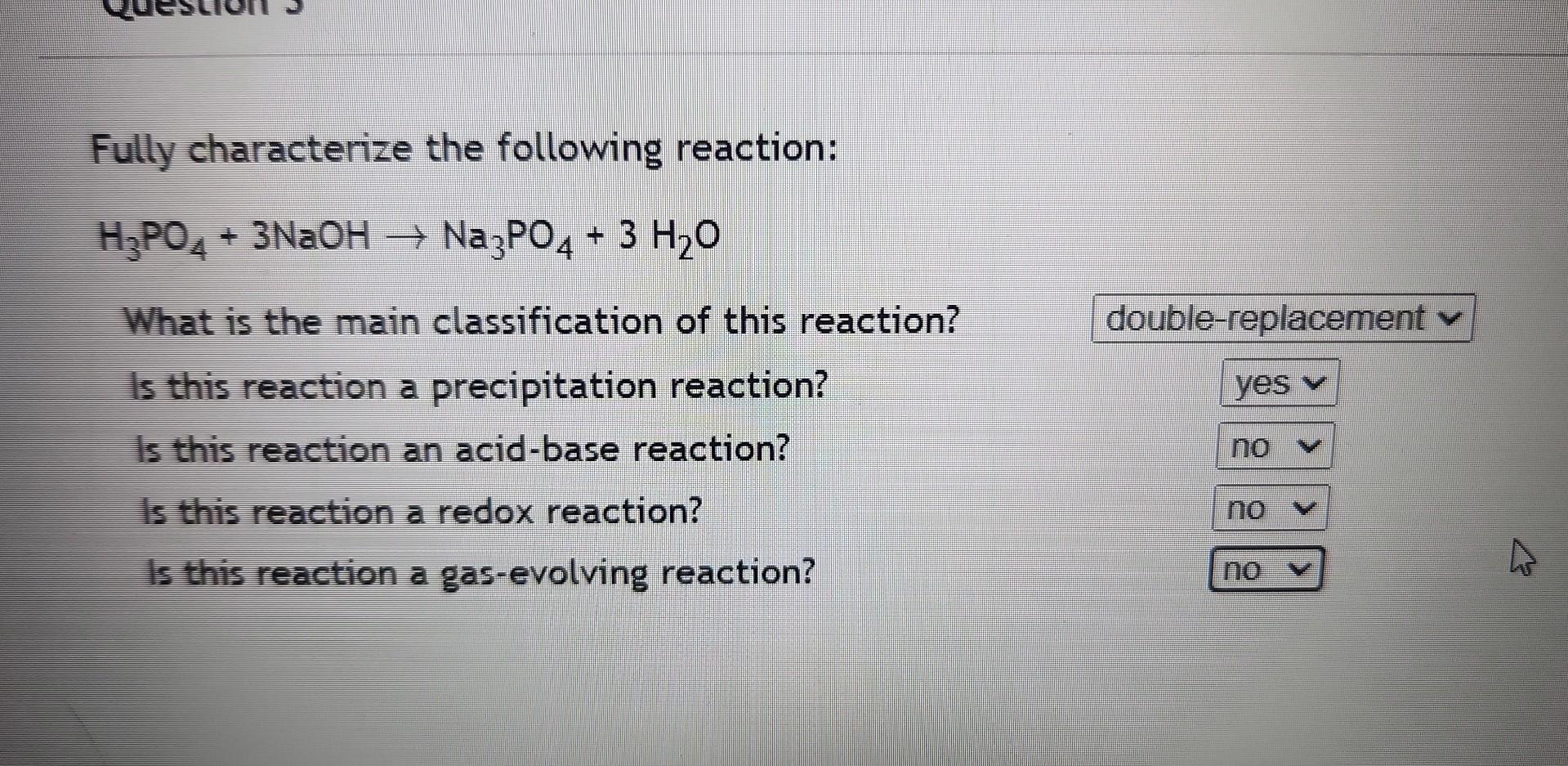 Solved Fully characterize the following reaction: | Chegg.com