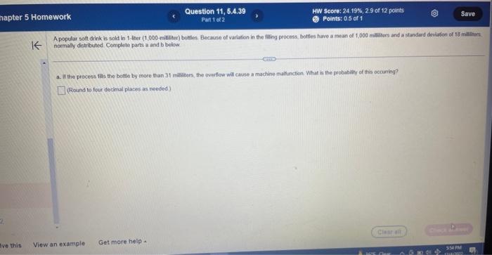 Solved Help solving question 5B the answer 0.825 is wrong | Chegg.com