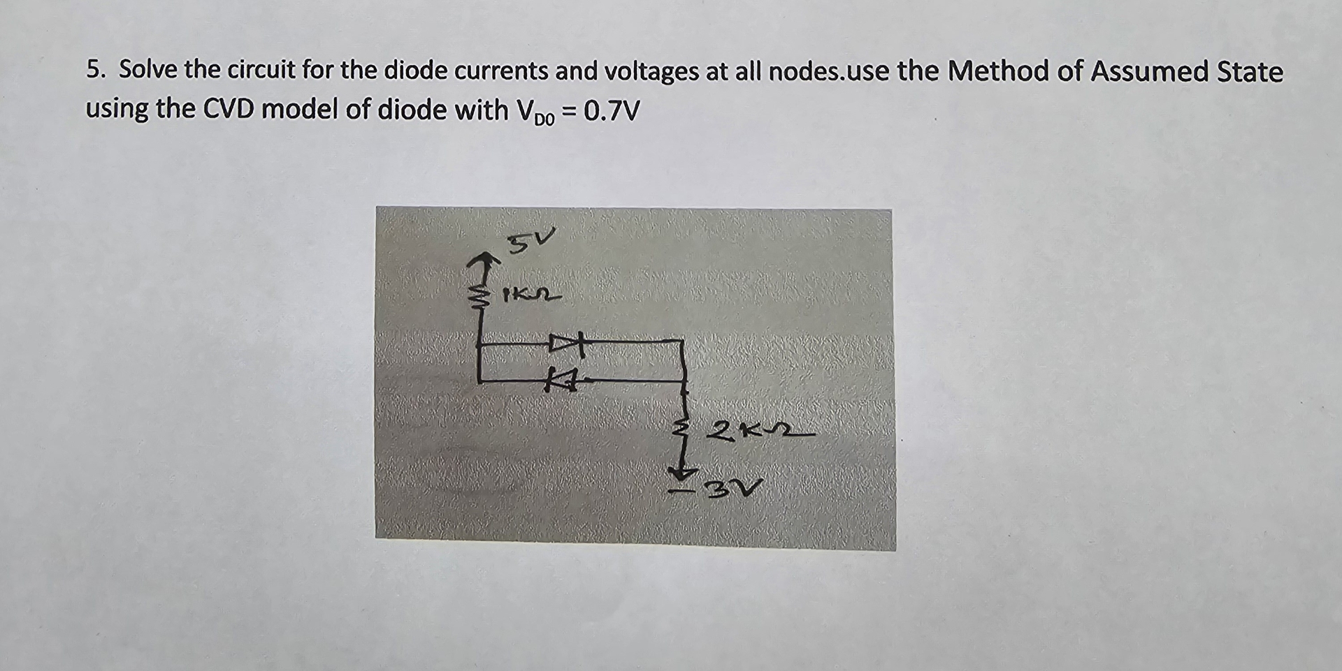 Solved Solve the circuit for the diode currents and voltages | Chegg.com