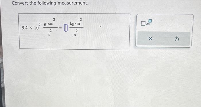 Solved Convert the following measurement. | Chegg.com