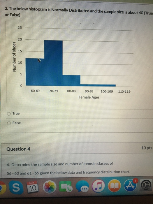 Solved 3. The below histogram is Normally Distributed and | Chegg.com