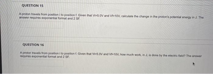 Solved A proton travels from position i to position f. Given | Chegg.com Solved A proton travels from position i to position f. Given | Chegg.com