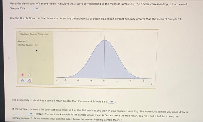 Solved 5. Using z-scores with the distribution of sample | Chegg.com