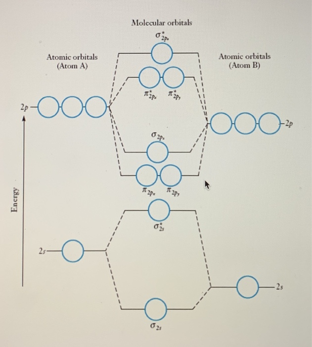 Solved Use the template below to construct a MO diagram for | Chegg.com