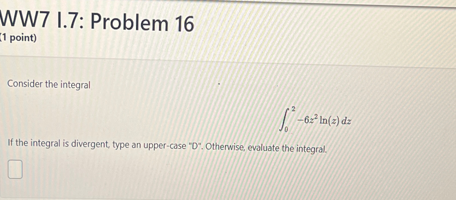 Solved WW7 I.7: Problem 16(1 point)Consider the | Chegg.com Solved WW7 I.7: Problem 16(1 point)Consider the | Chegg.com