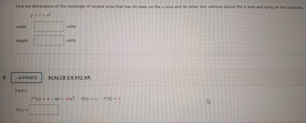 Solved Find the dimensions of the rectangle of largest area | Chegg.com