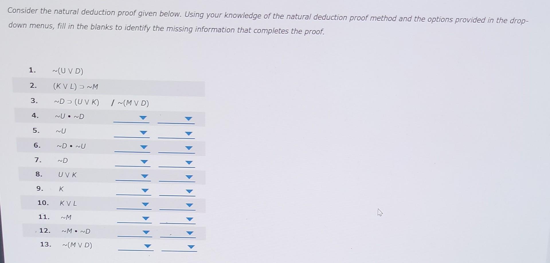Consider The Natural Deduction Proof Given Below