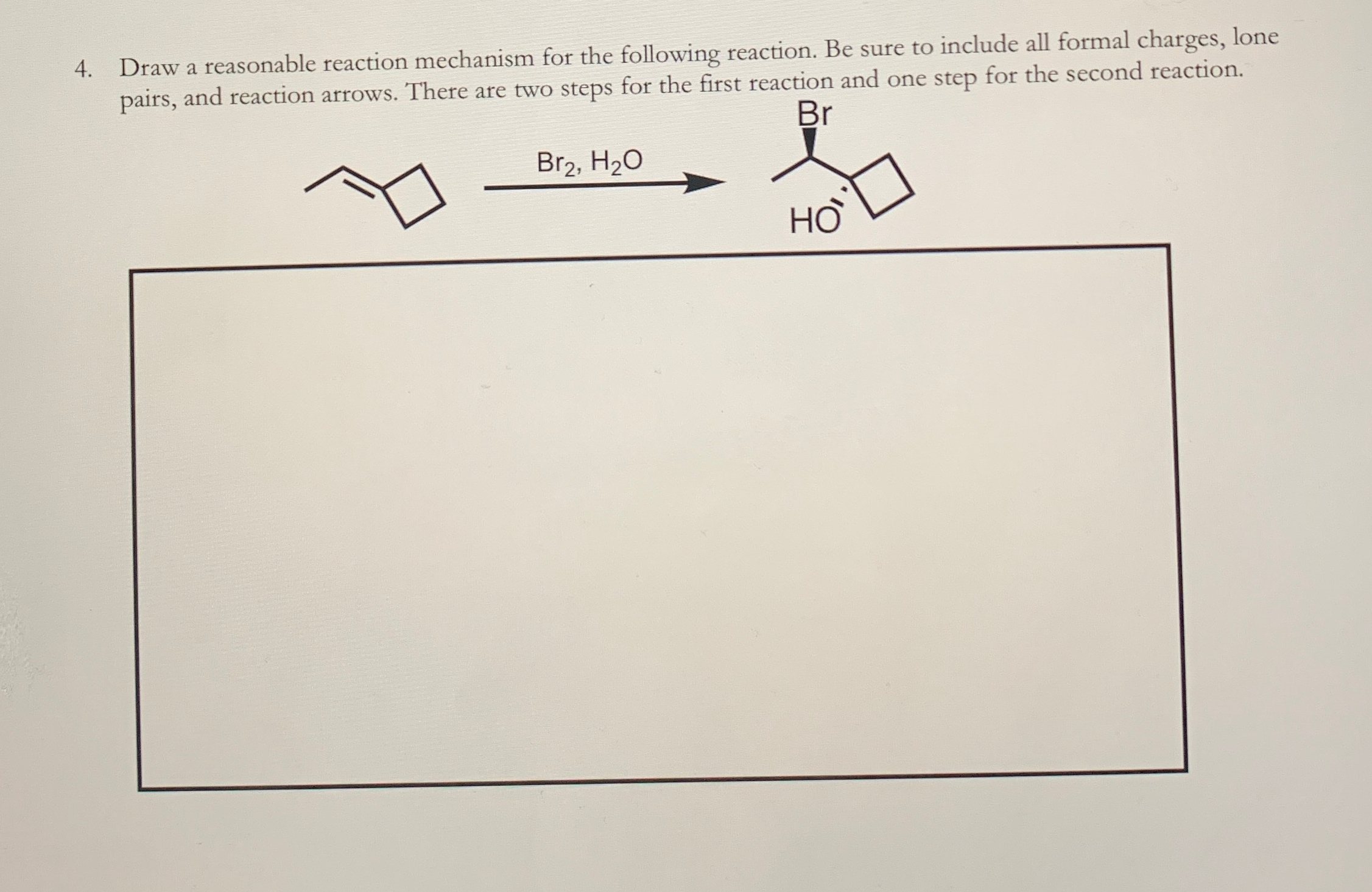 Solved Draw a reasonable reaction mechanism for the | Chegg.com