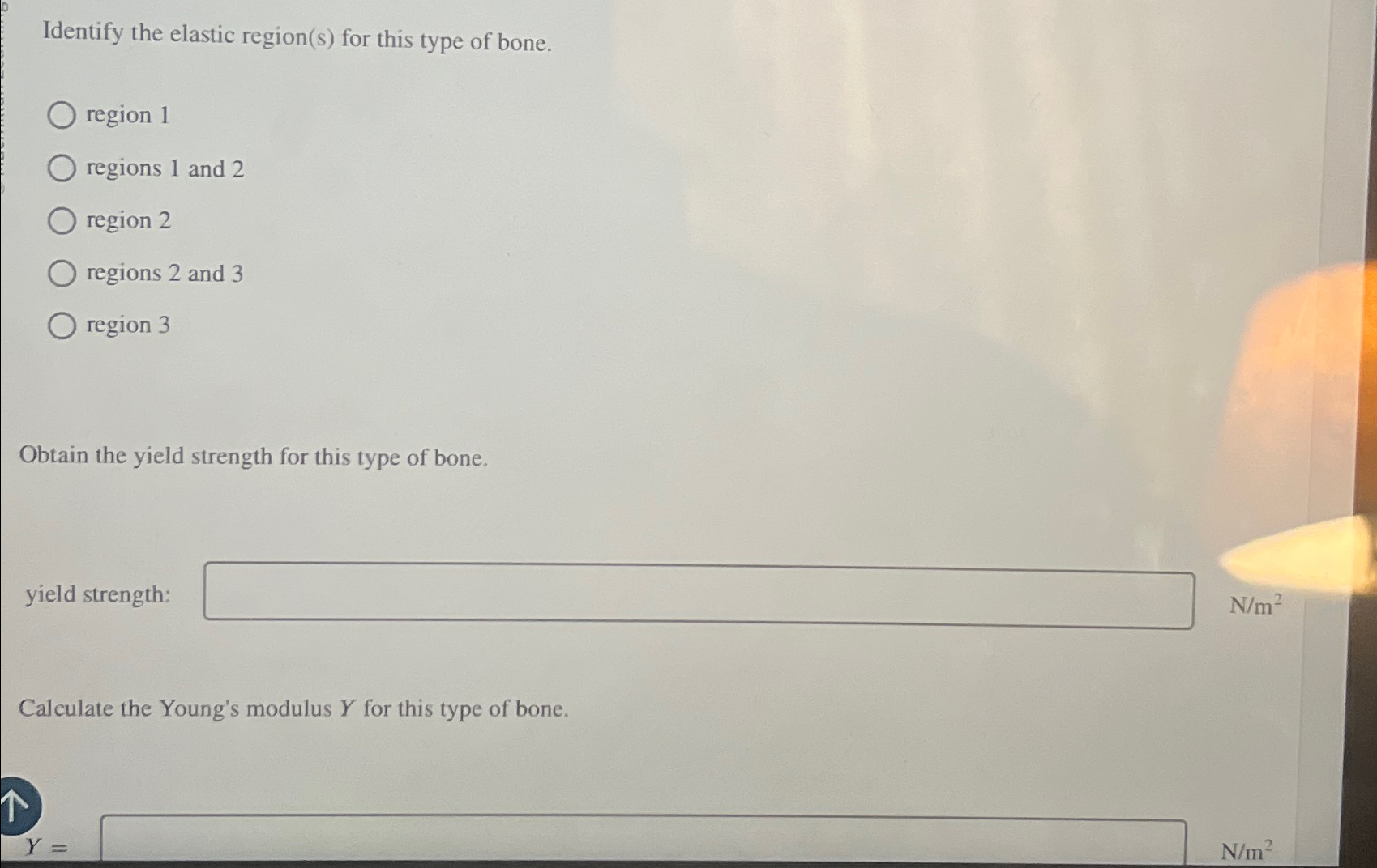 Solved Identify the elastic region(s) ﻿for this type of | Chegg.com