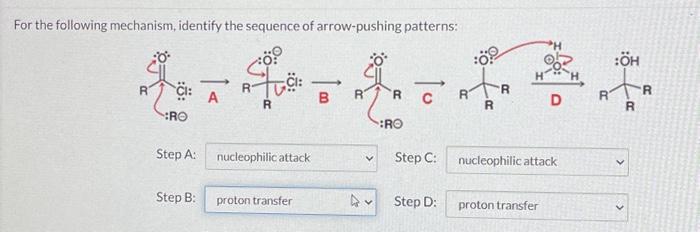 Solved For the following mechanism, identify the sequence of | Chegg.com Solved For the following mechanism, identify the sequence of | Chegg.com