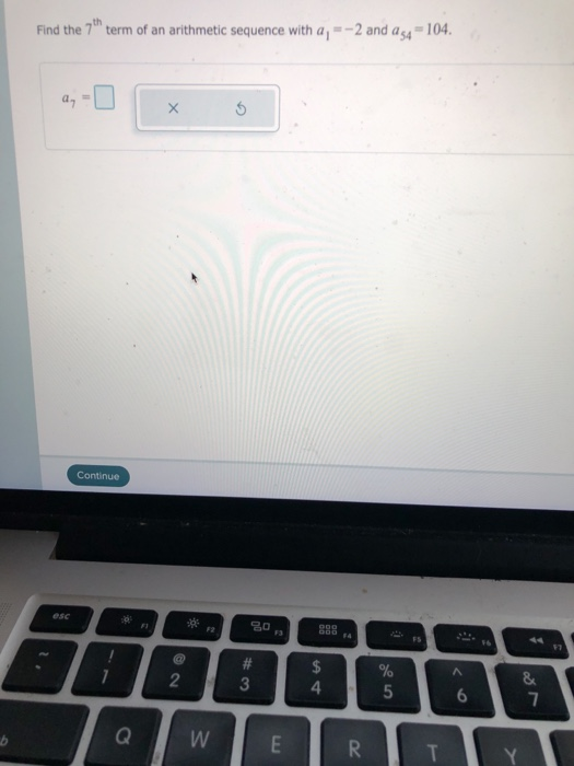 Solved find the 7th term of an arithmetic sequence with | Chegg.com