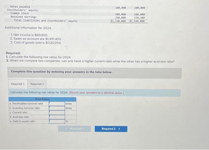 Solved Exercise 12-7 (Algo) Calculate risk ratios (LO12-3) | Chegg.com