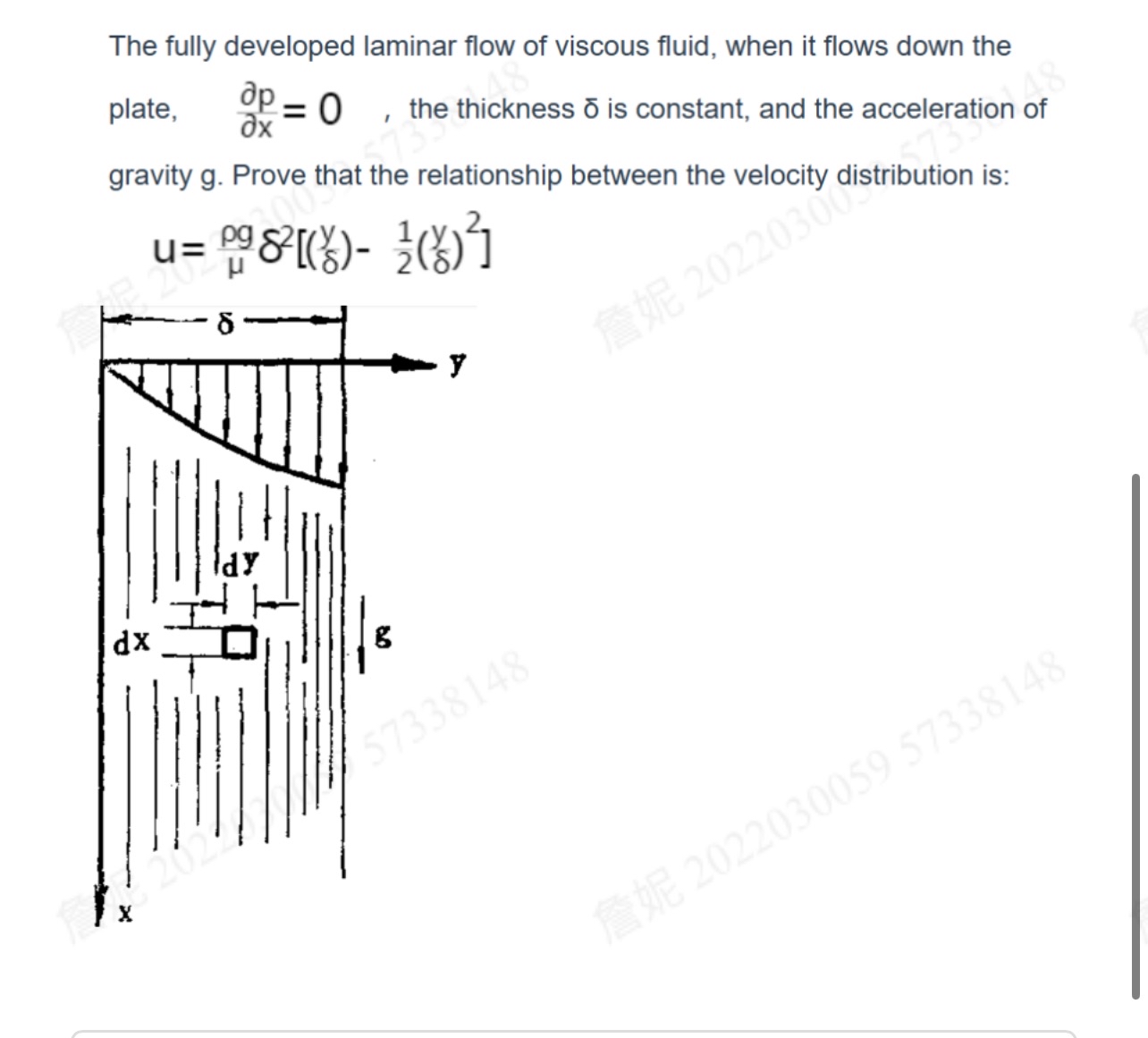 Solved The fully developed laminar flow of viscous fluid, | Chegg.com