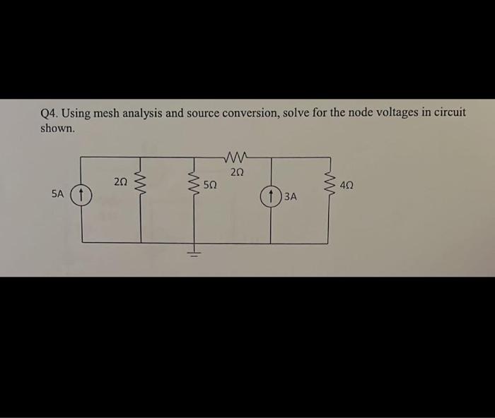 Solved Q1. Using mesh current analysis, find all currents | Chegg.com
