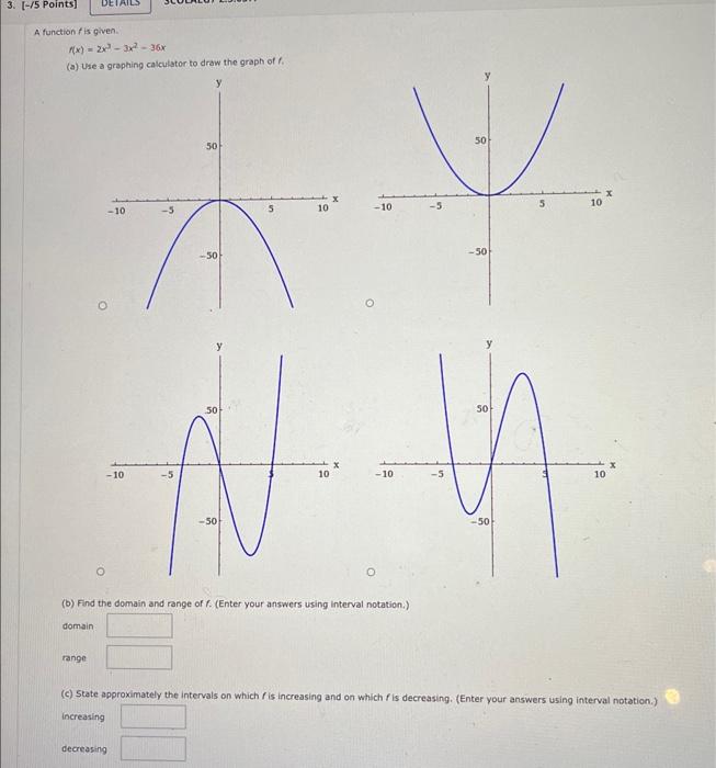 Solved f(x)=x2−3x (a) Use a graphing calculator to draw the | Chegg.com