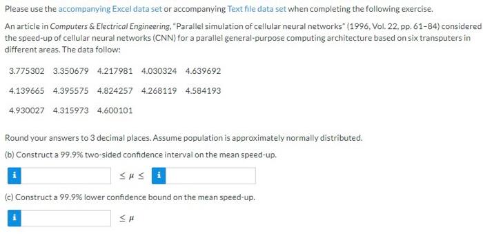 Solved Please use the accompanying Excel data set or | Chegg.com