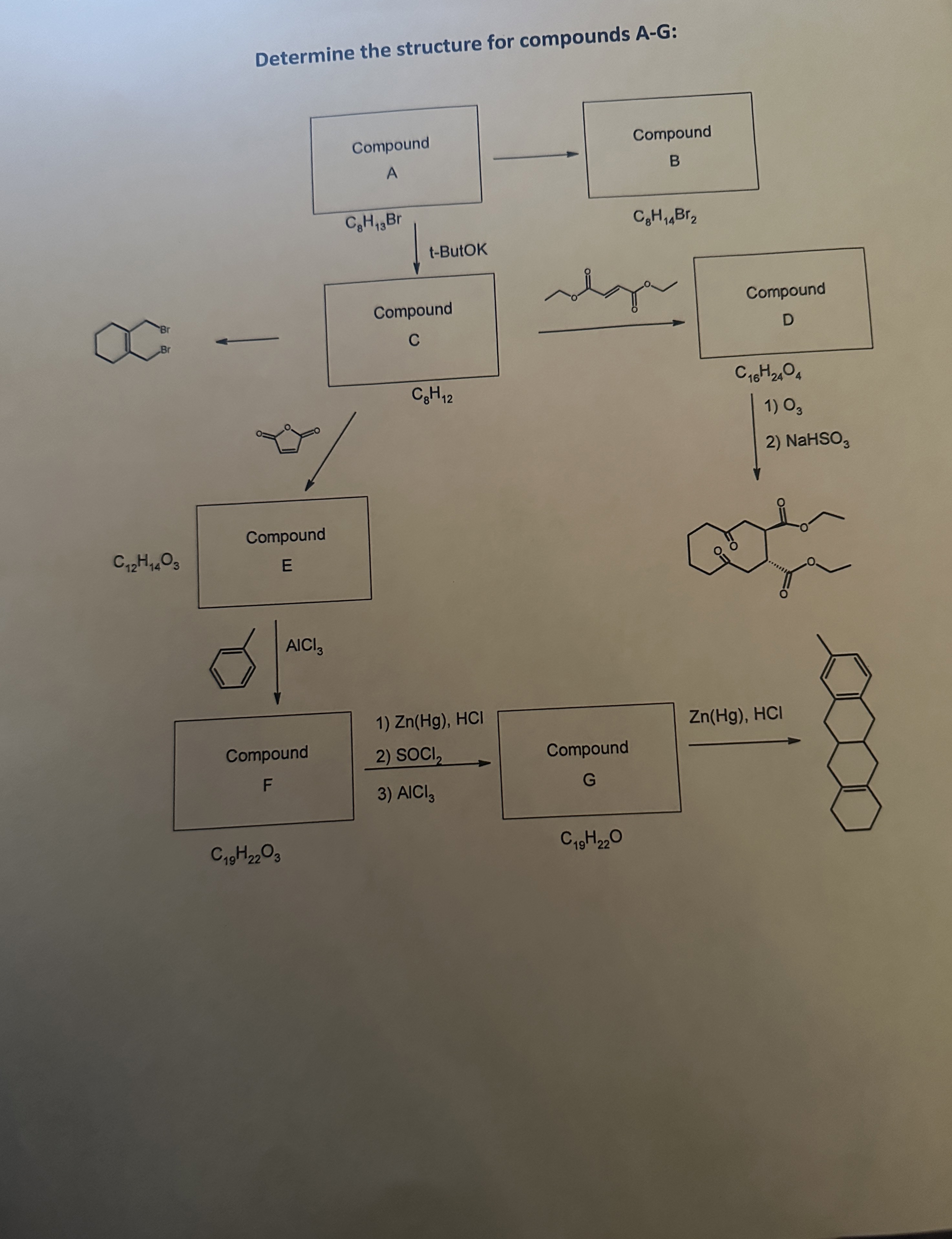 Solved Determine the structure for compounds | Chegg.com