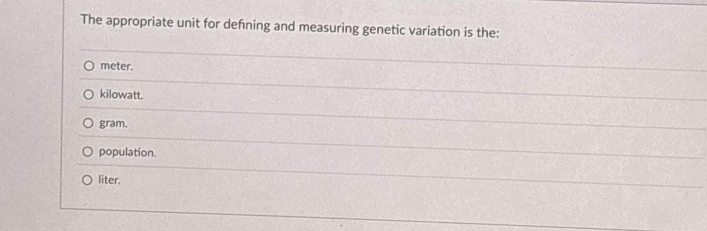 Solved The appropriate unit for defining and measuring | Chegg.com