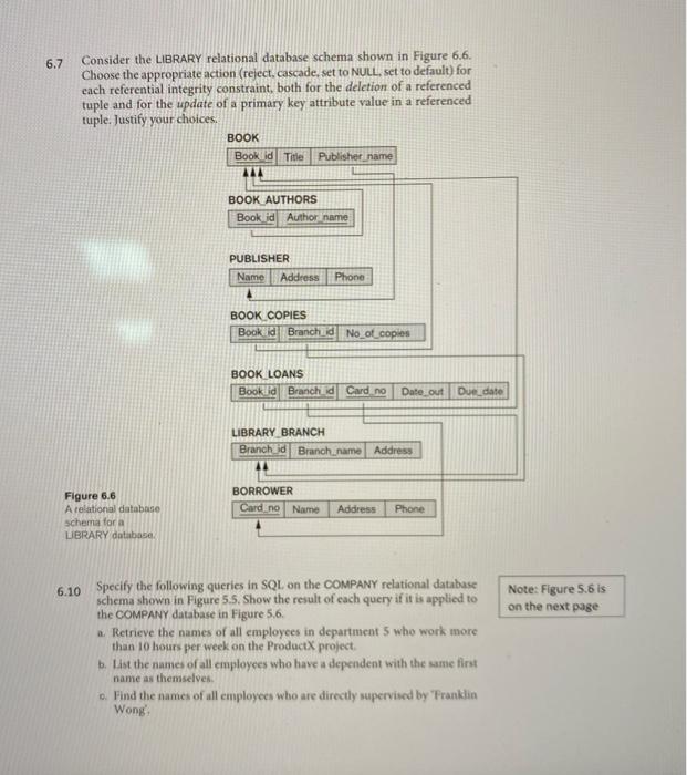 Solved 6.5 Consider the database shown in Figure 1.2, whose | Chegg.com