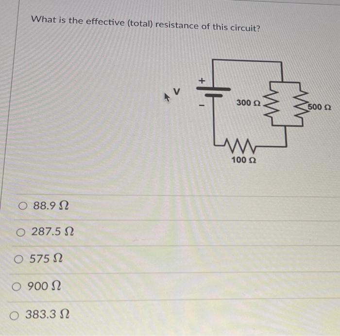 Solved What is the effective (total) resistance of this | Chegg.com