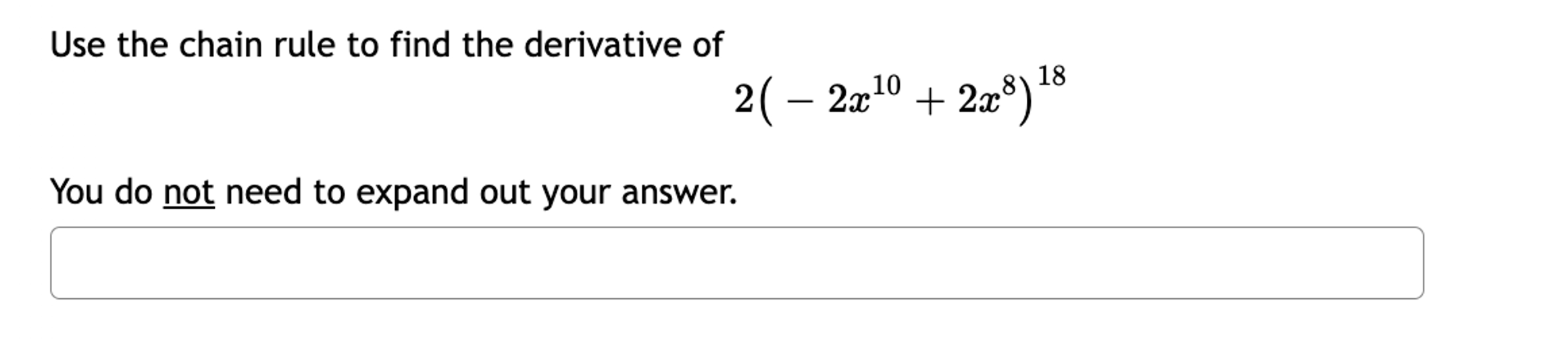 Solved Use the chain rule to find the derivative | Chegg.com