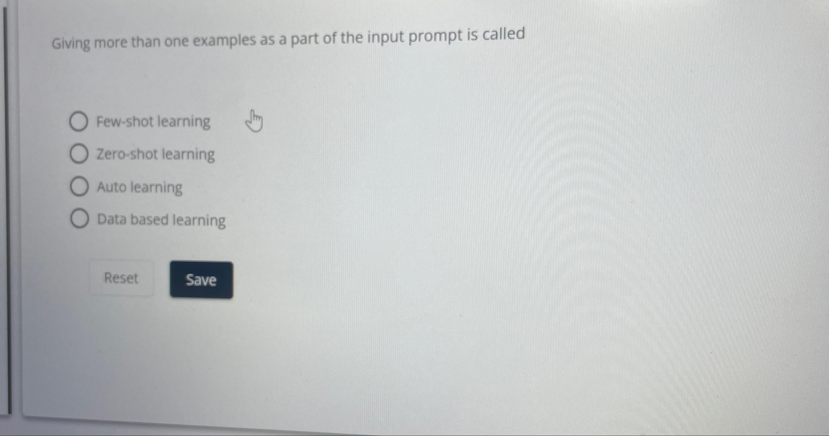 Solved Giving more than one examples as a part of the input | Chegg.com